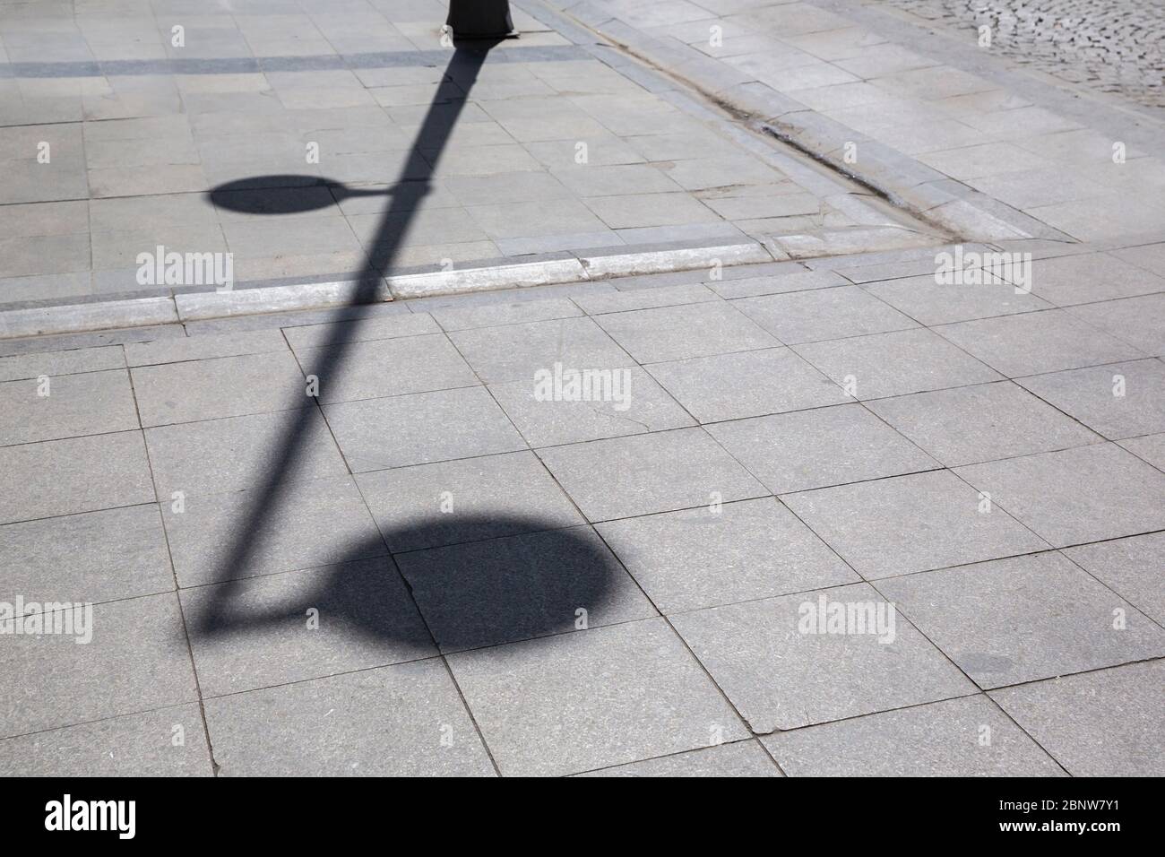 top view of street lamp and shadow Stock Photo - Alamy