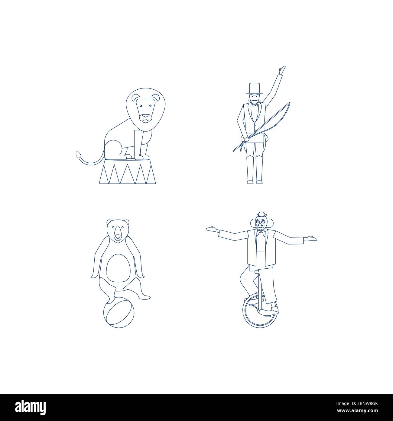 Isolated circus bear design Cut Out Stock Images & Pictures - Alamy