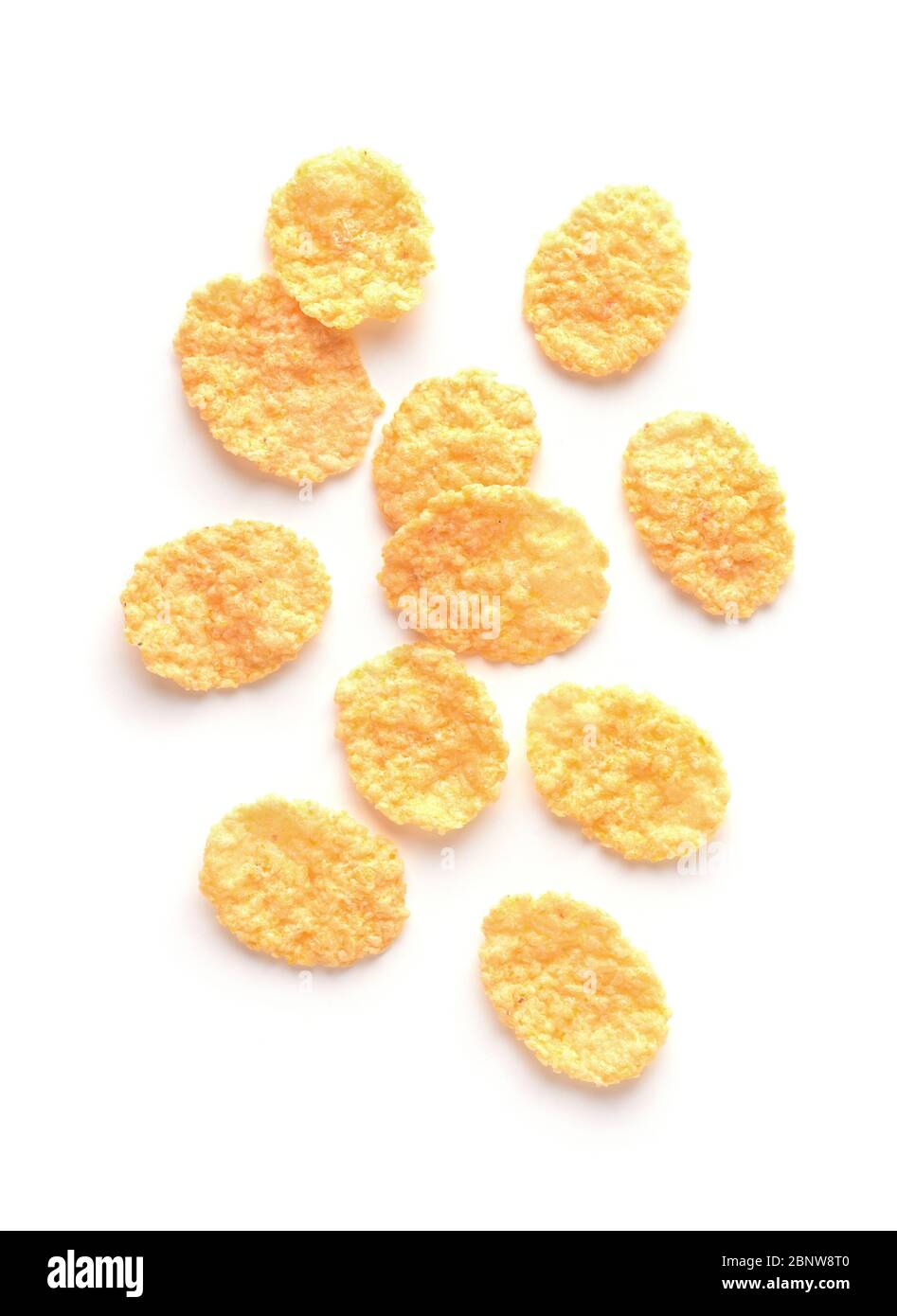Top view of sugar free corn flakes isolated on white Stock Photo - Alamy