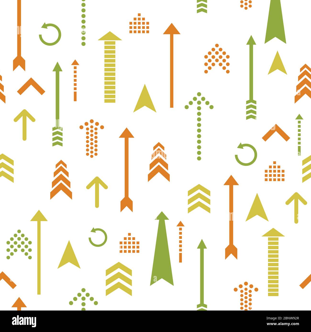 Arrows and directions signs seamless pattern retro style. Vector ...
