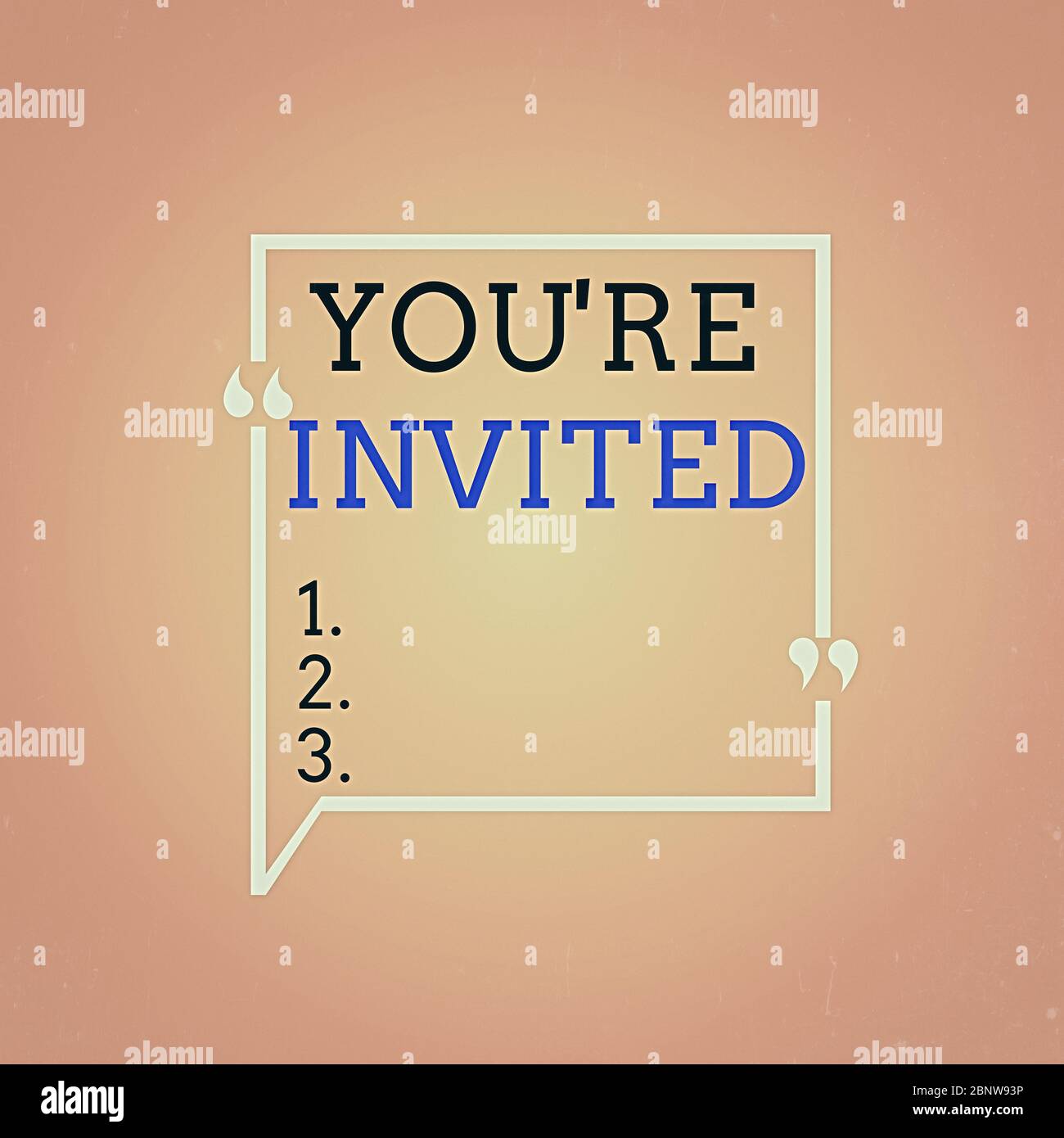 Handwriting text You Re Invited. Conceptual photo make a polite ...