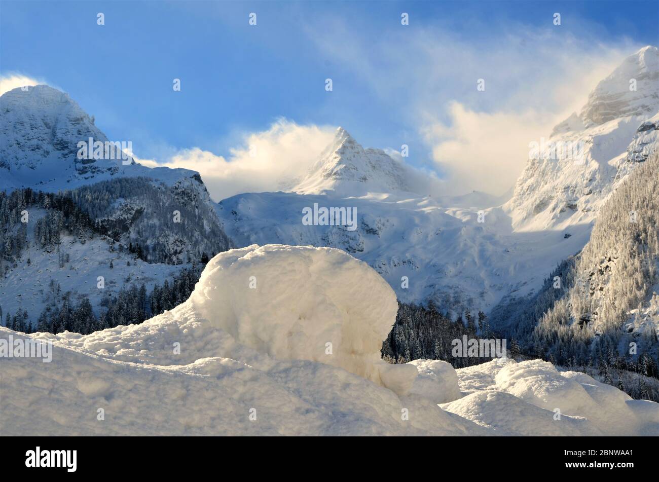 winter landscape in Lofer Austria Stock Photo - Alamy