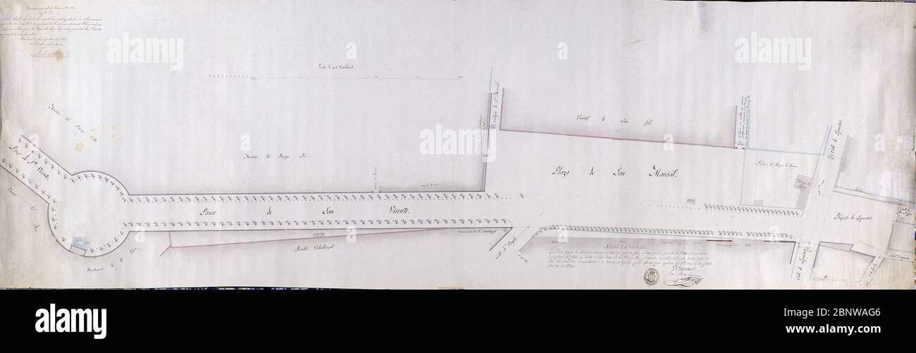 PLANO-PALACIO S VICENTE Y PLAZA S MARCIAL-1860-SIG 0,69-5-1. Location ...