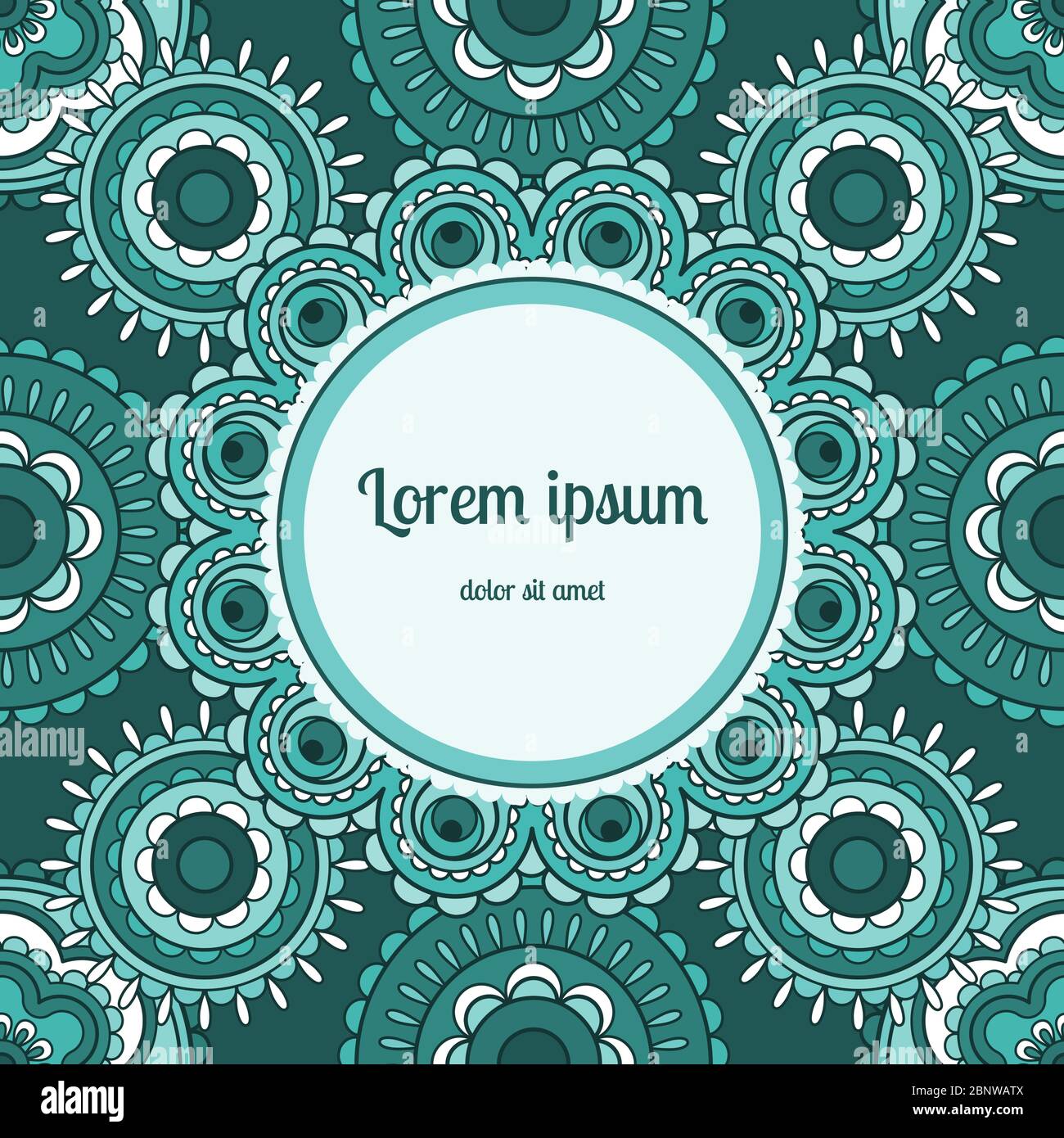 Background with round ornament and space for text. Vector illustration ...