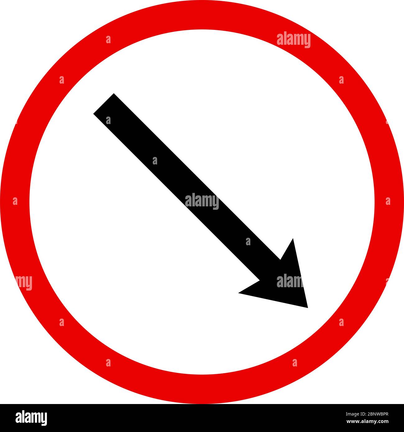 Keep right traffic sign vector. Red circle background. Perfect for ...