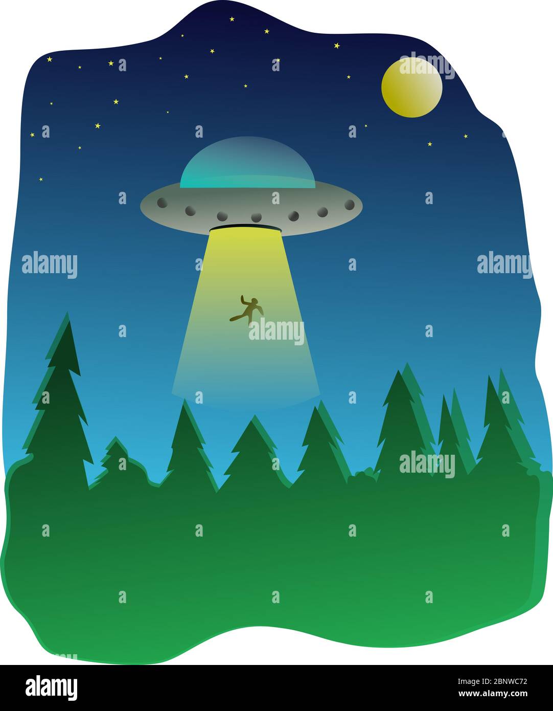 Alien abduction comic hi-res stock photography and images - Alamy