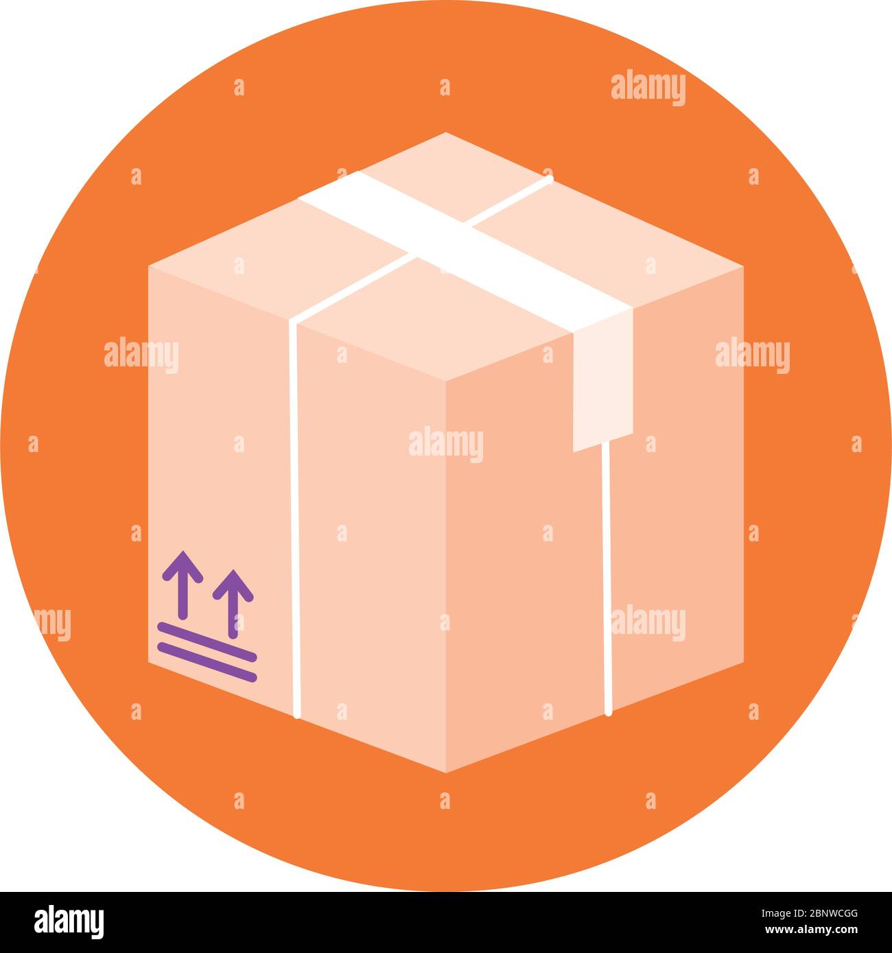 box delivery service block style Stock Vector Image & Art - Alamy