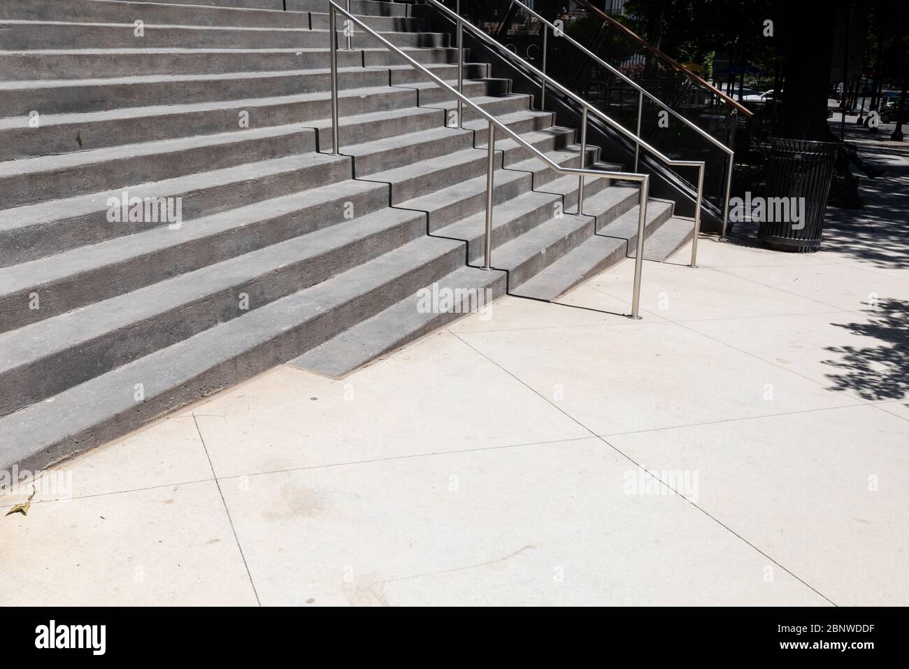 Landscape Concrete Stairs Wide Gray Concrete Stairs In An Outdoor