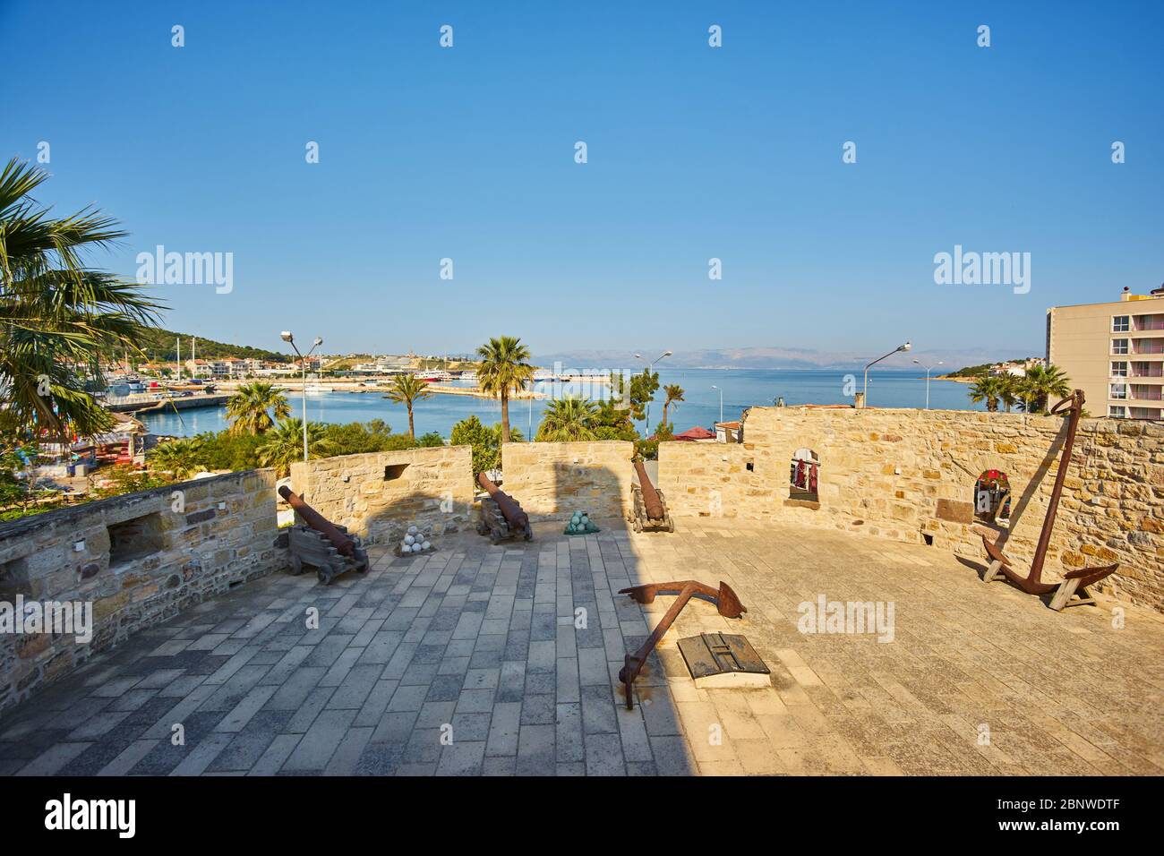 View of Cesme from the castle, Turkey Stock Photo - Alamy