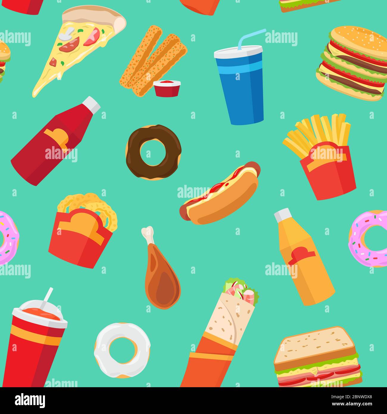 Junk food wrapping Stock Vector Images - Alamy