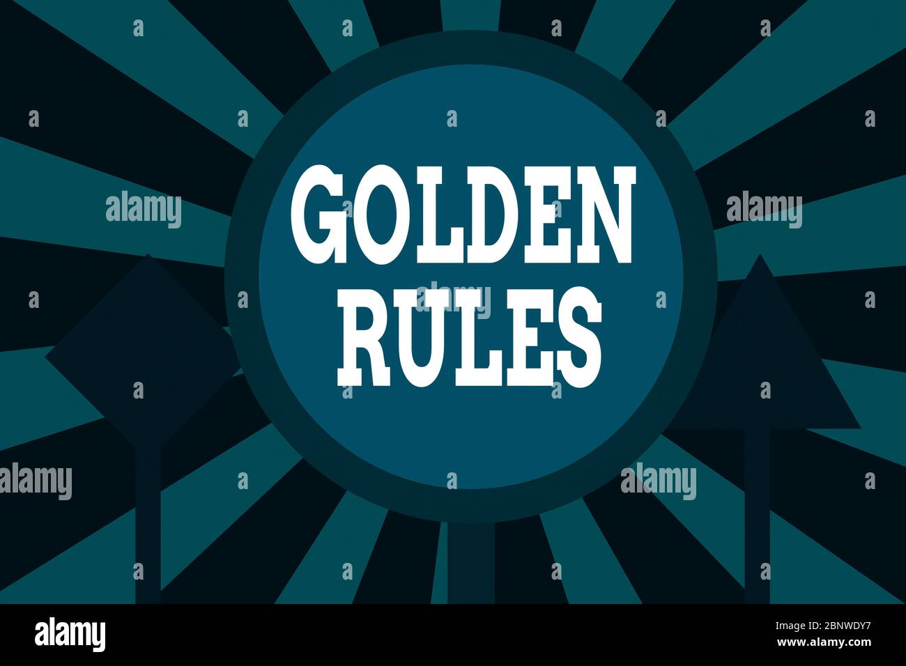 Text sign showing Golden Rules. Business photo showcasing Basic ...