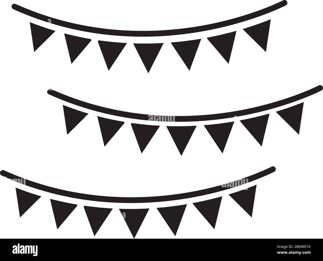 party garlands line style icon Stock Vector Image & Art - Alamy