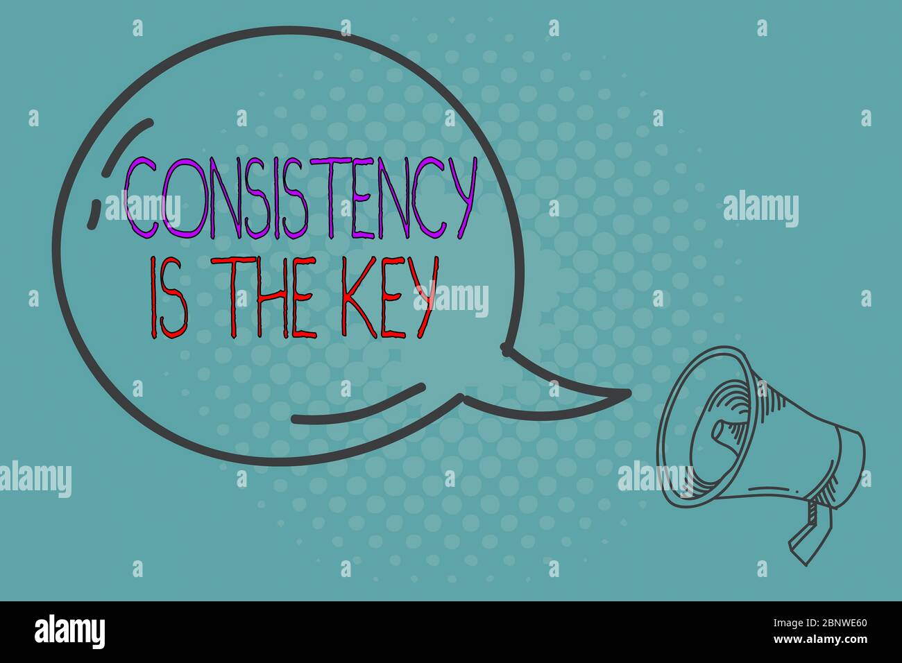 Writing note showing Consistency Is The Key. Business concept for by ...