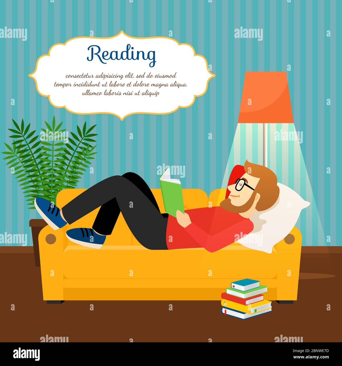 Cartoon illustration man laying on hi-res stock photography and images ...