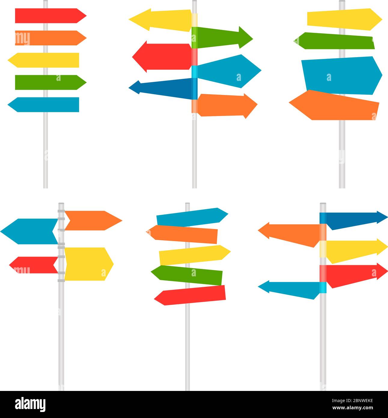 Road Direction Signs Vector