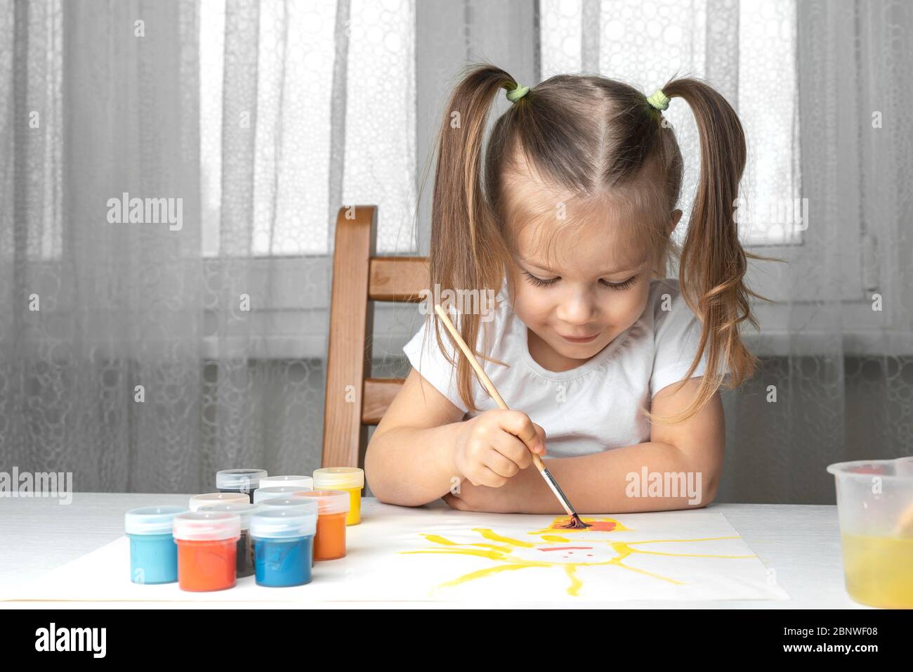 Child with pigtails hi-res stock photography and images - Alamy