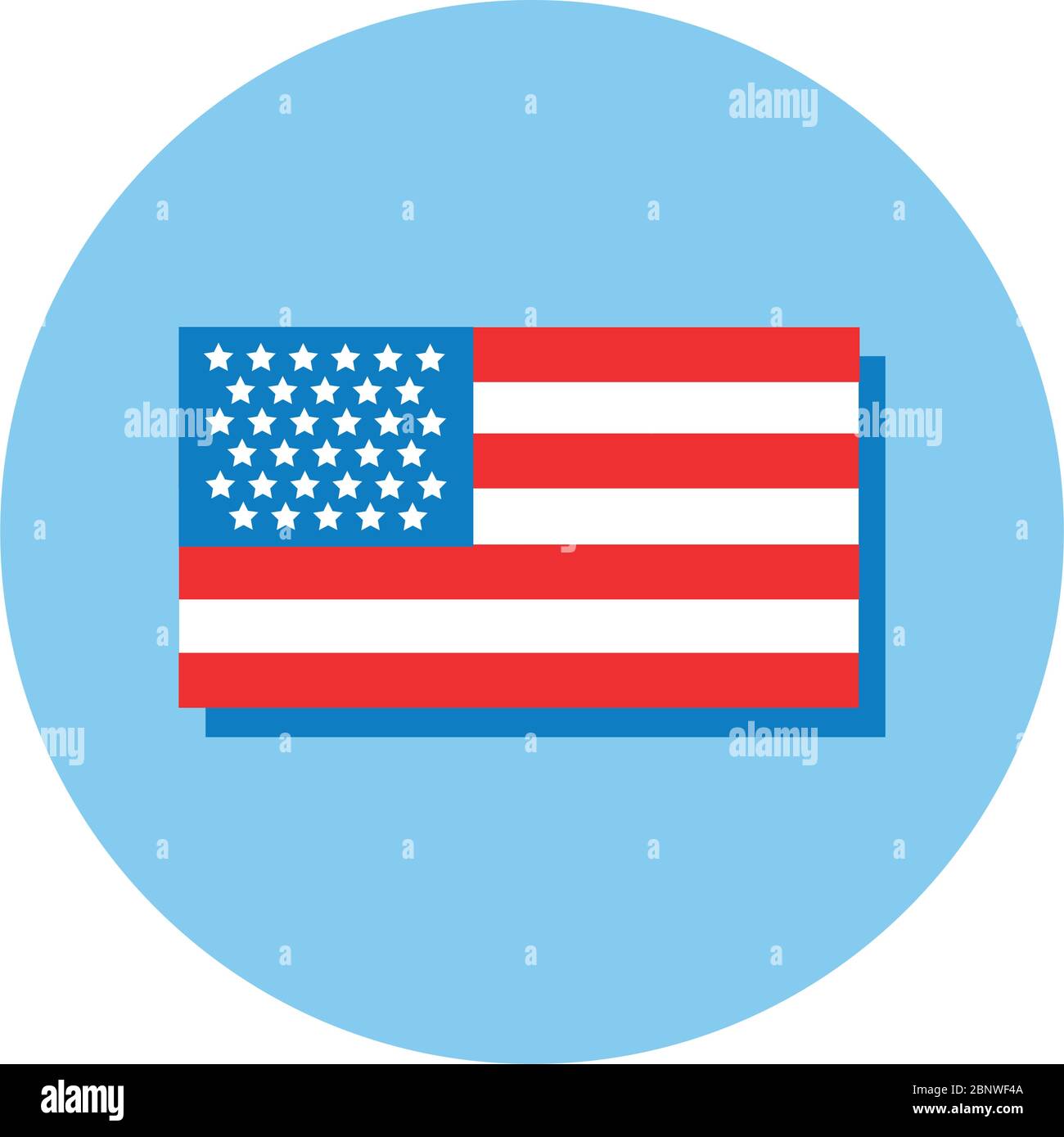 usa flag block style icon Stock Vector Image & Art - Alamy