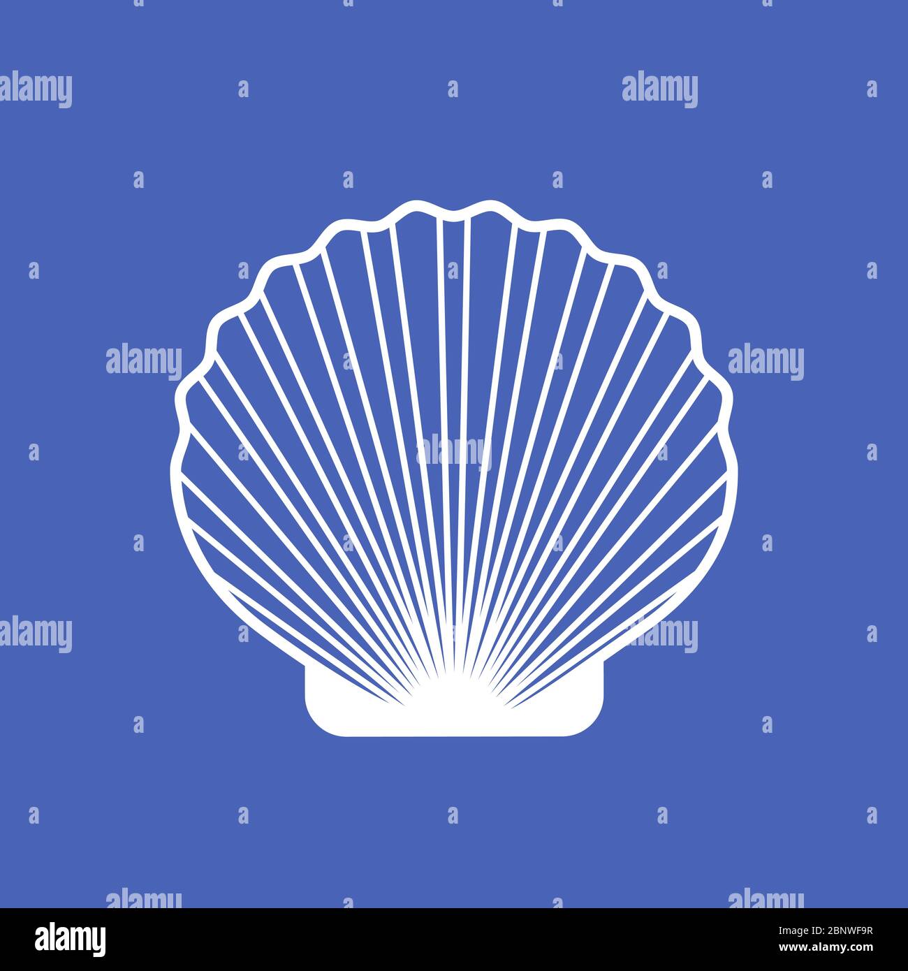 Single scallop shell Stock Vector Images - Alamy