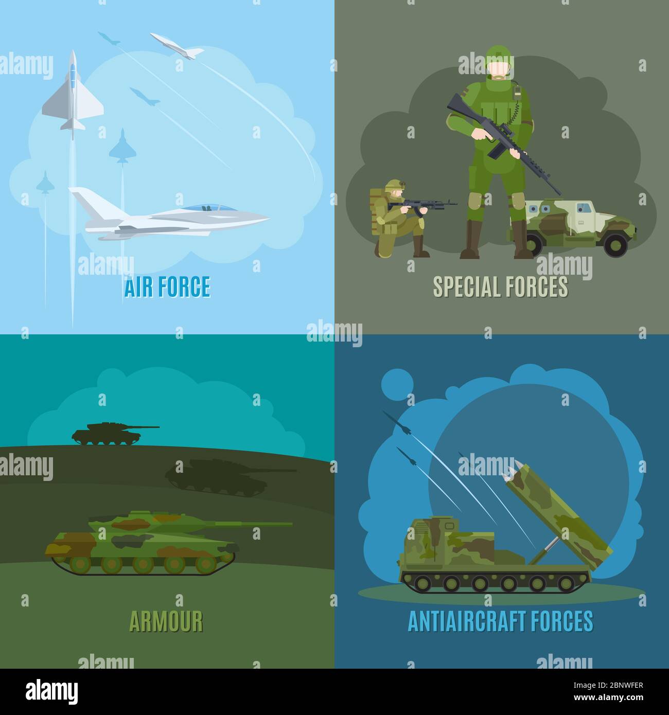 Military and army. Armed forces and air force, special forces and ...