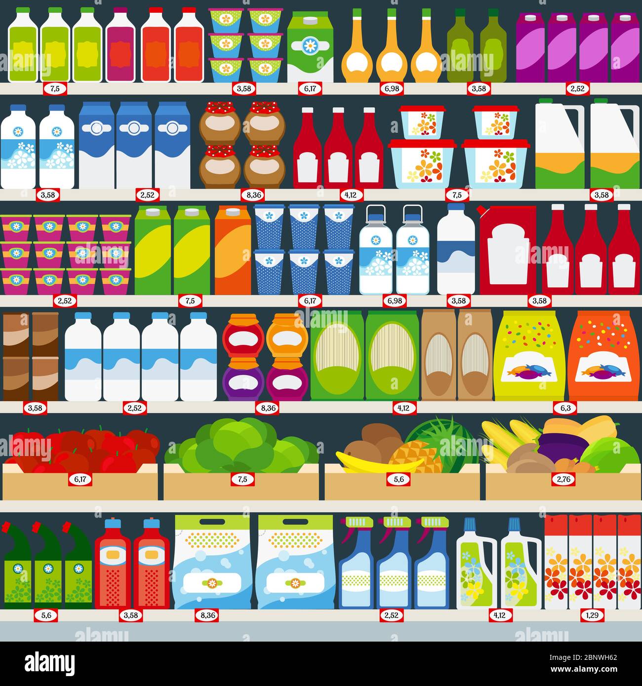 Grocery Store Shelves Clip Art