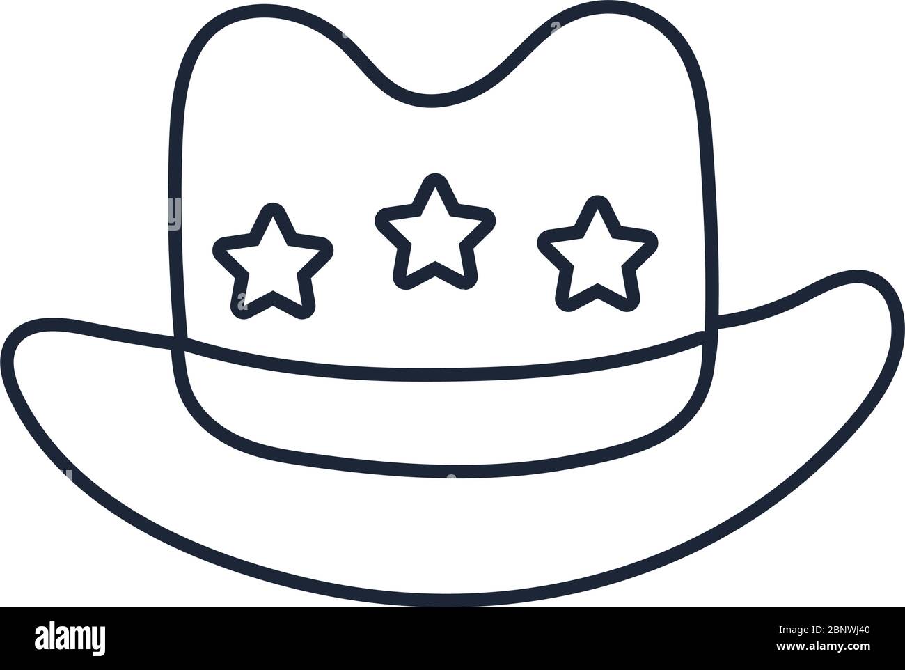 sheriff hat with stars line style Stock Vector Image & Art - Alamy