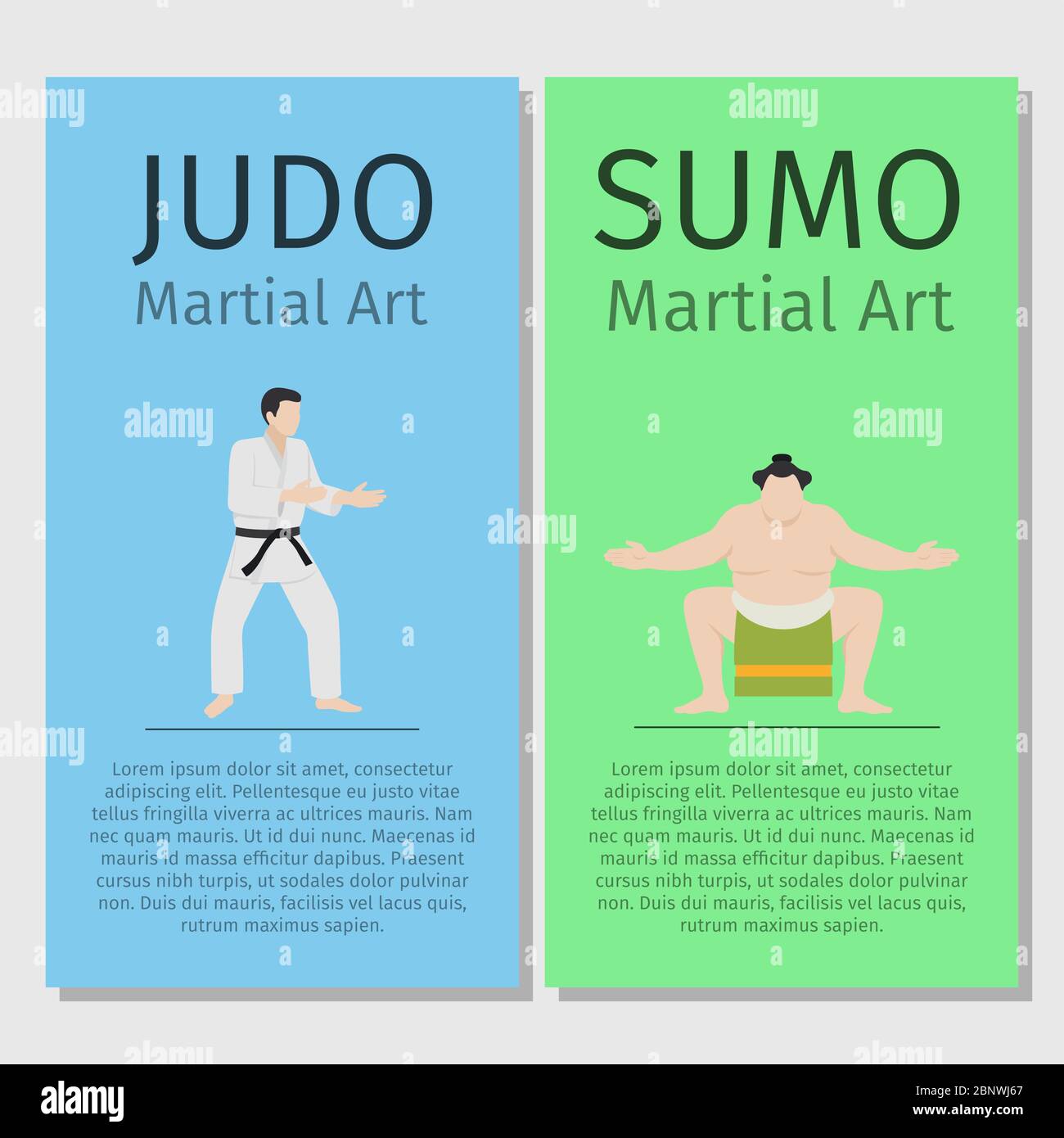 Asian martial arts vector flyers set. Judo and sumo illustration Stock Vector Image & Art - Alamy