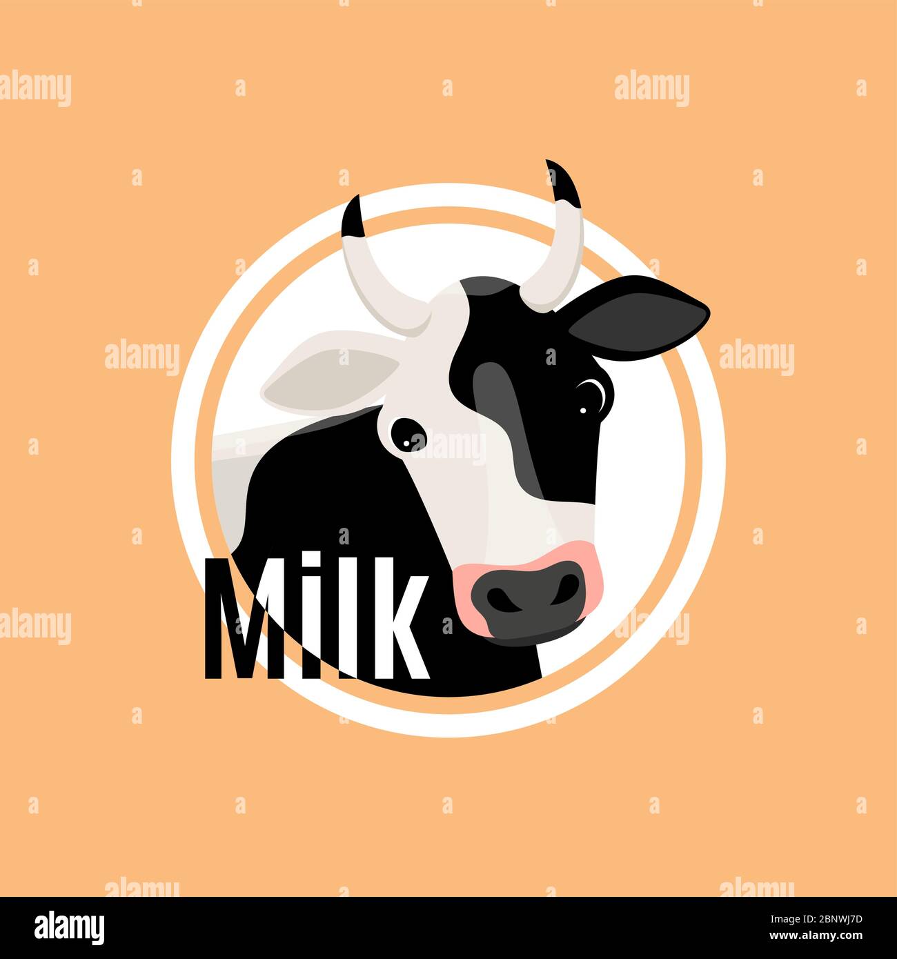 Red cow in farm Stock Vector Images - Alamy