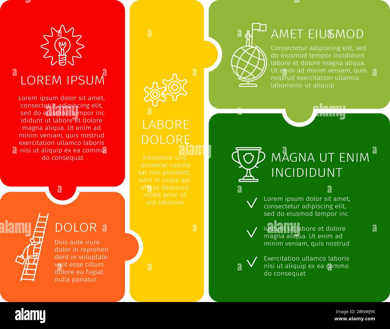 Colored process steps vector illustration. Business success progress ...