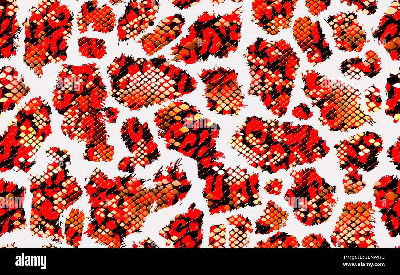 Red Snake Skin Pattern