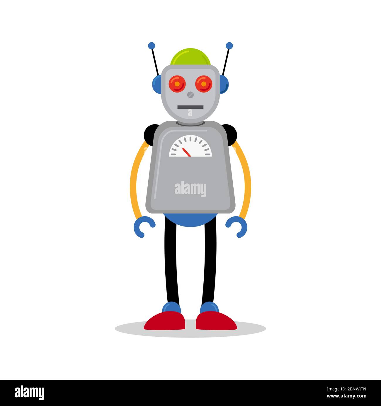 Grey vector robot icon, isolated on white background Stock Vector Image ...