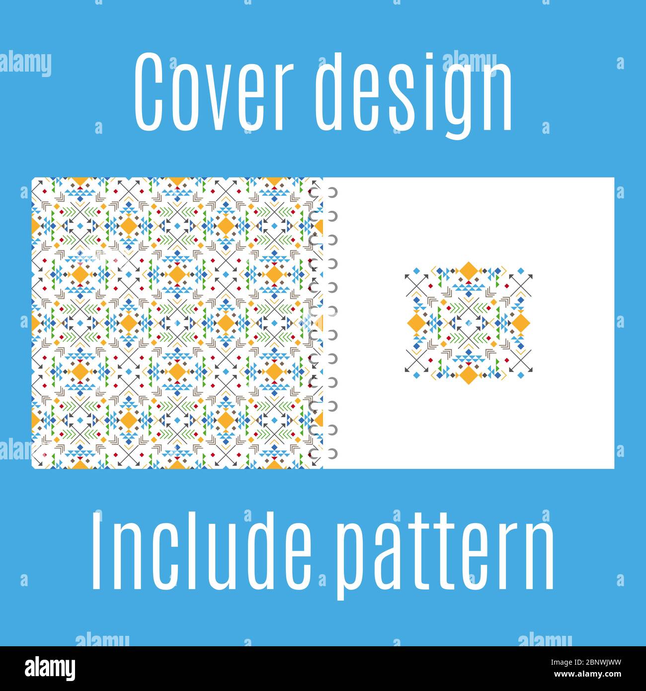 Cover design for print with tribal geometric pattern. Vector ...