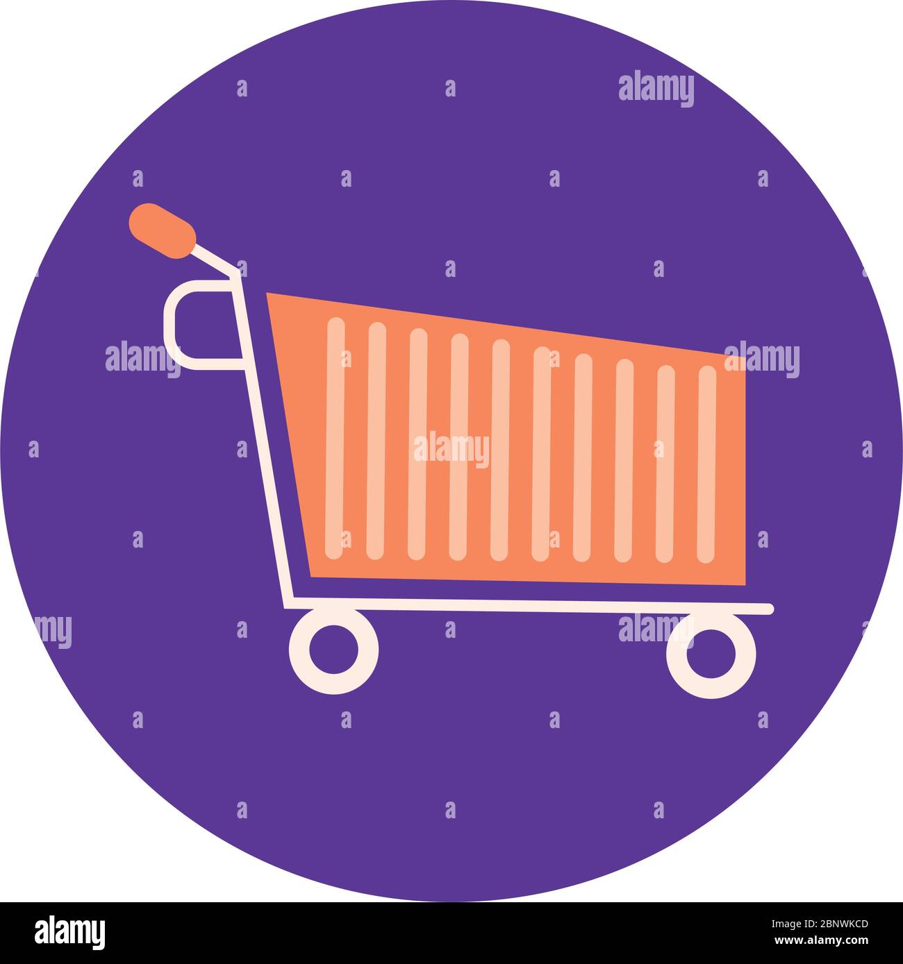 shopping cart market block style Stock Vector Image & Art - Alamy
