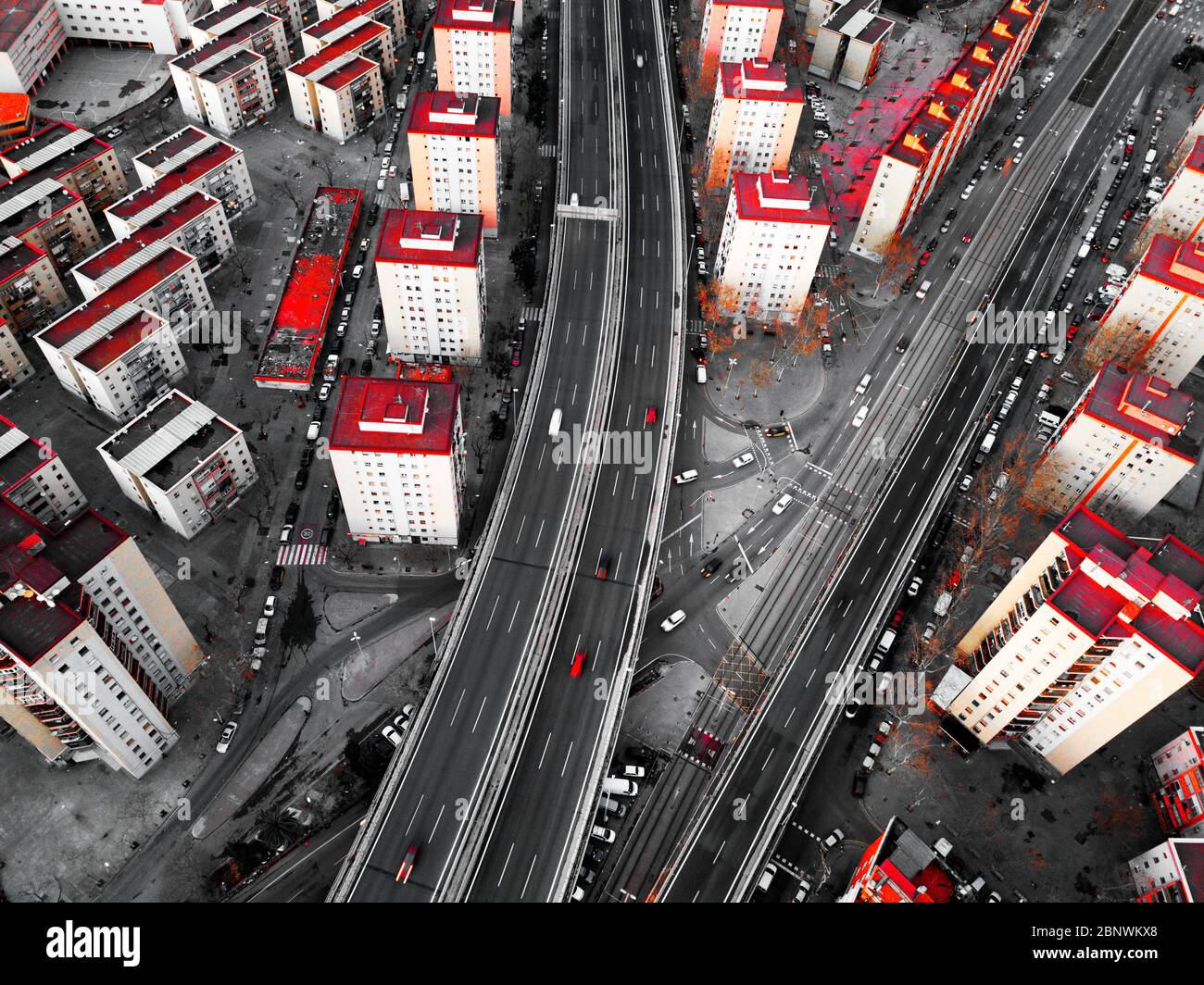 Slums barcelona aerial view hi-res stock photography and images - Alamy