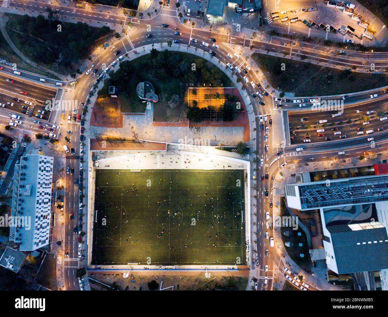 Rooftop football soccer field in hi-res stock photography and images ...