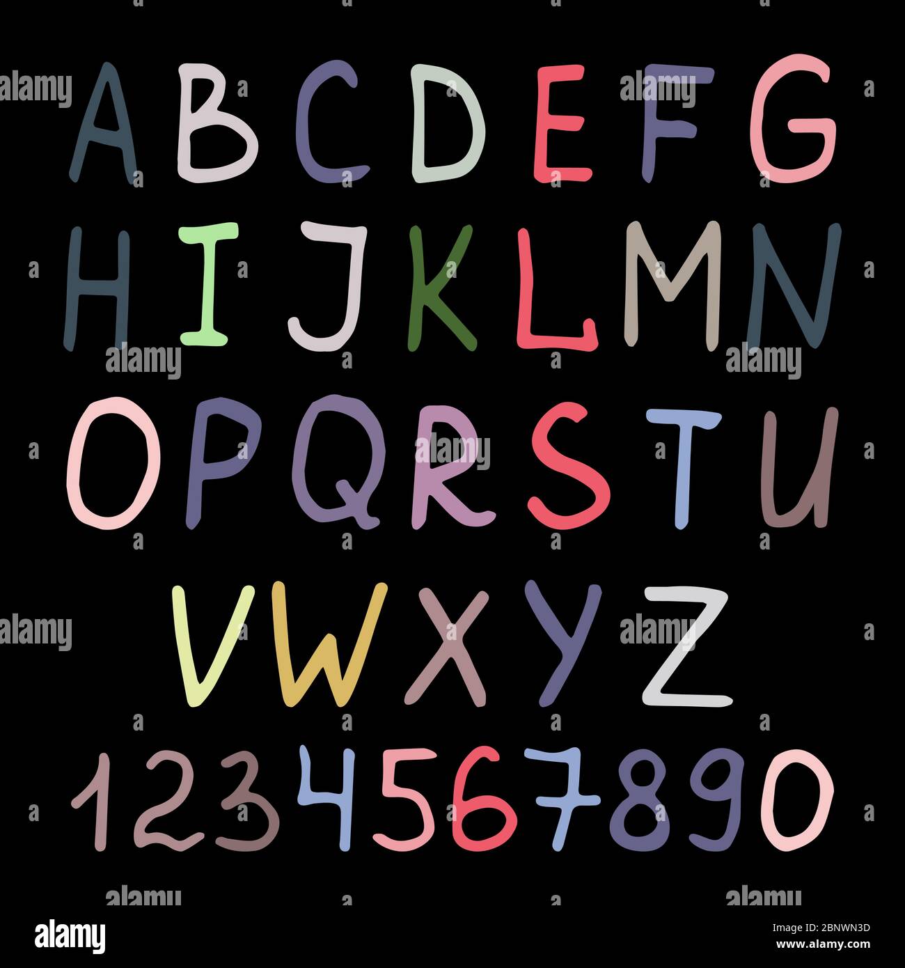 Scribble handwritten black english Stock Vector Images - Alamy