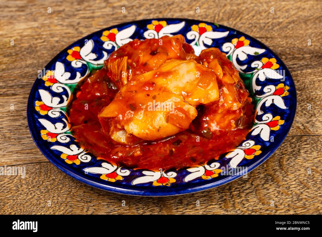 Georgian traditional Chahohbili with chicken Stock Photo - Alamy