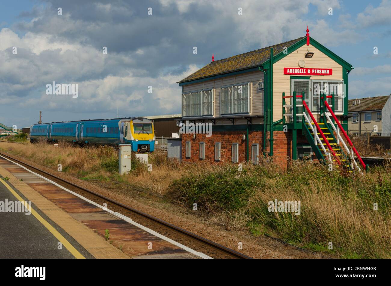 Pensarn, Abergele, UK: Aug 19, 2019: The Abergele and Pensarn railway ...