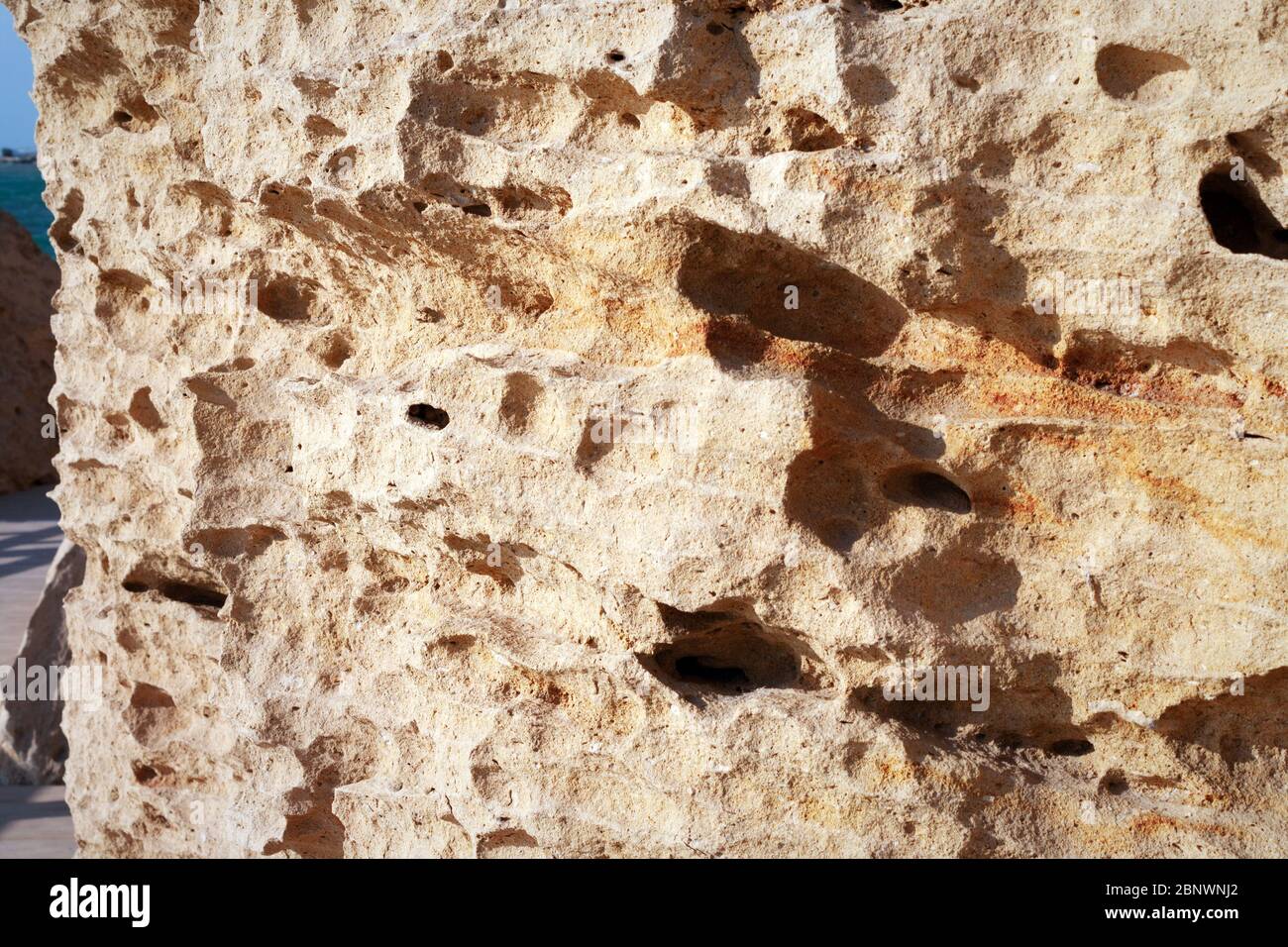 Surface sandy rock. Rocky shore of the Caspian Sea Stock Photo - Alamy