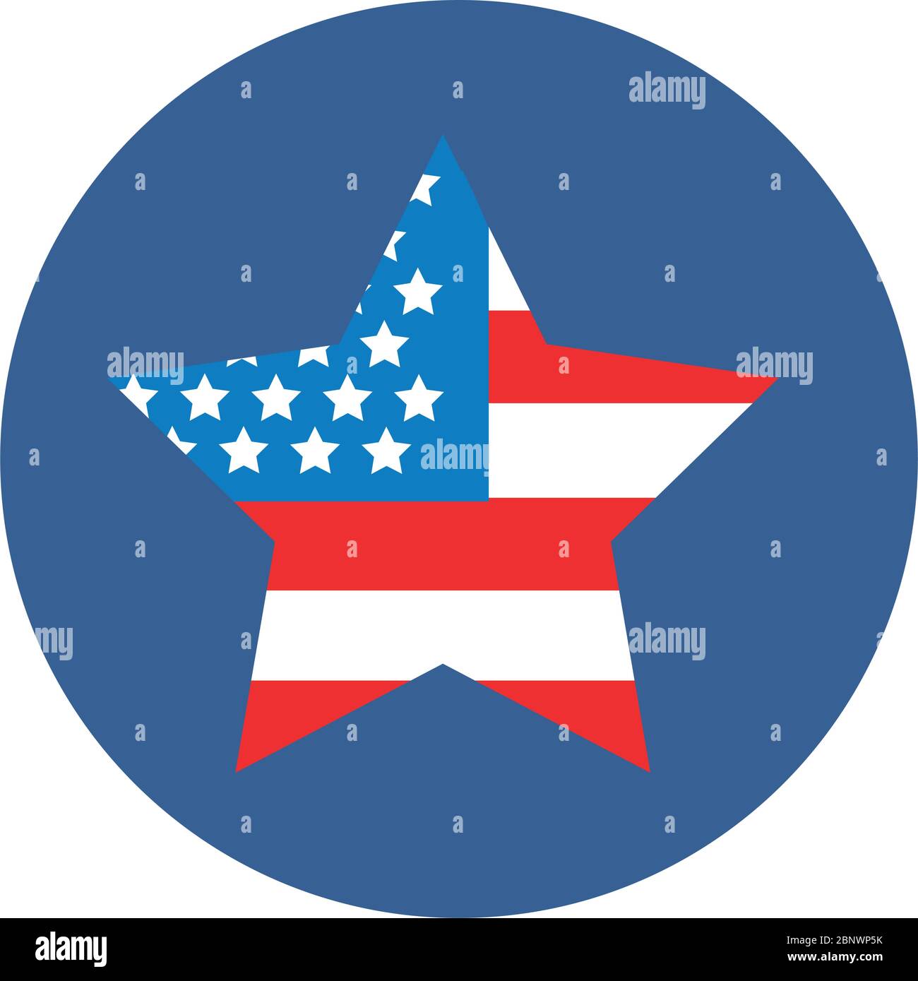 usa flag in star block style icon Stock Vector Image & Art - Alamy