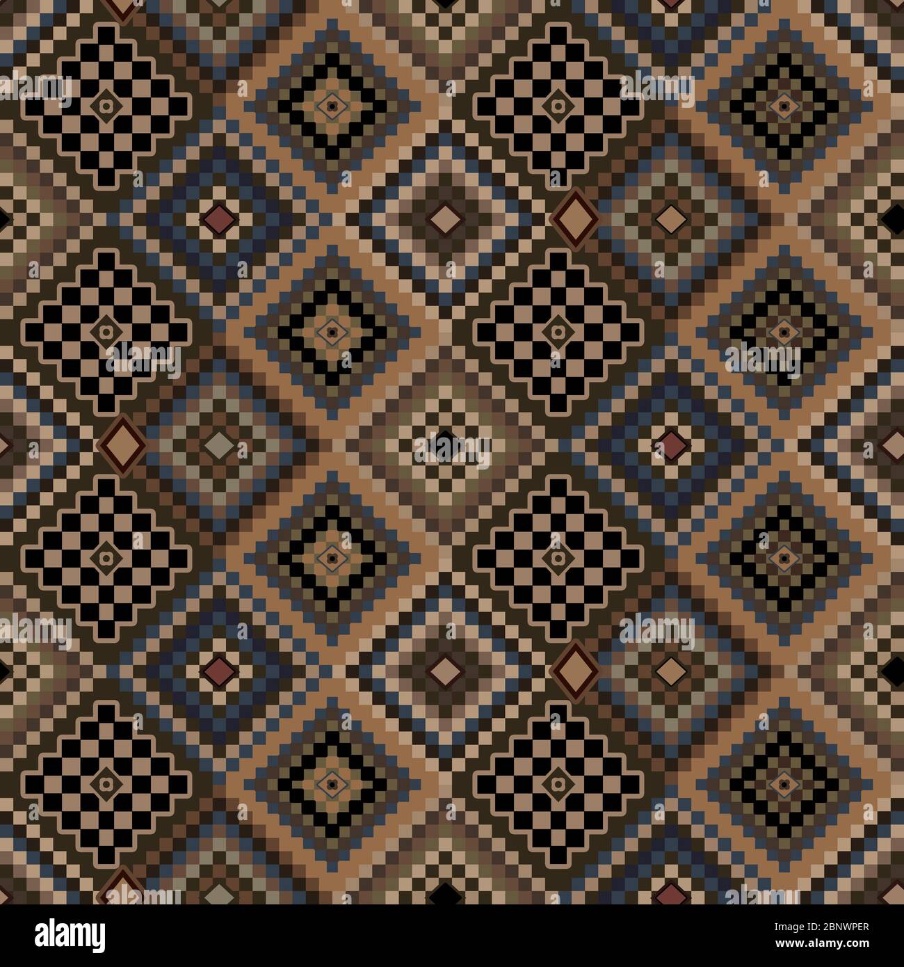 Seamless colorful diamond geometric pattern. Modern textile, wall art ...
