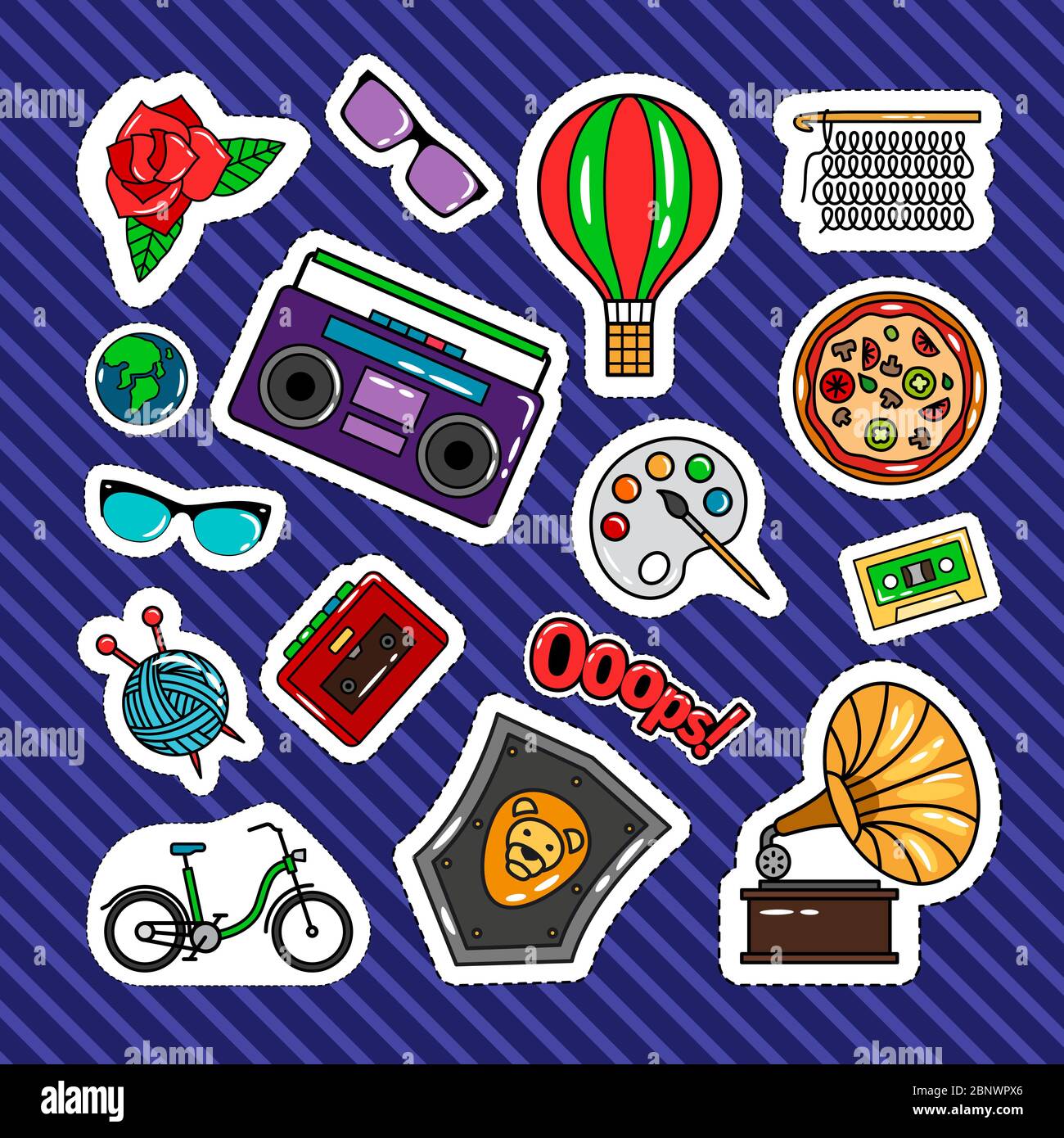 Balloon brooch Stock Vector Images - Alamy