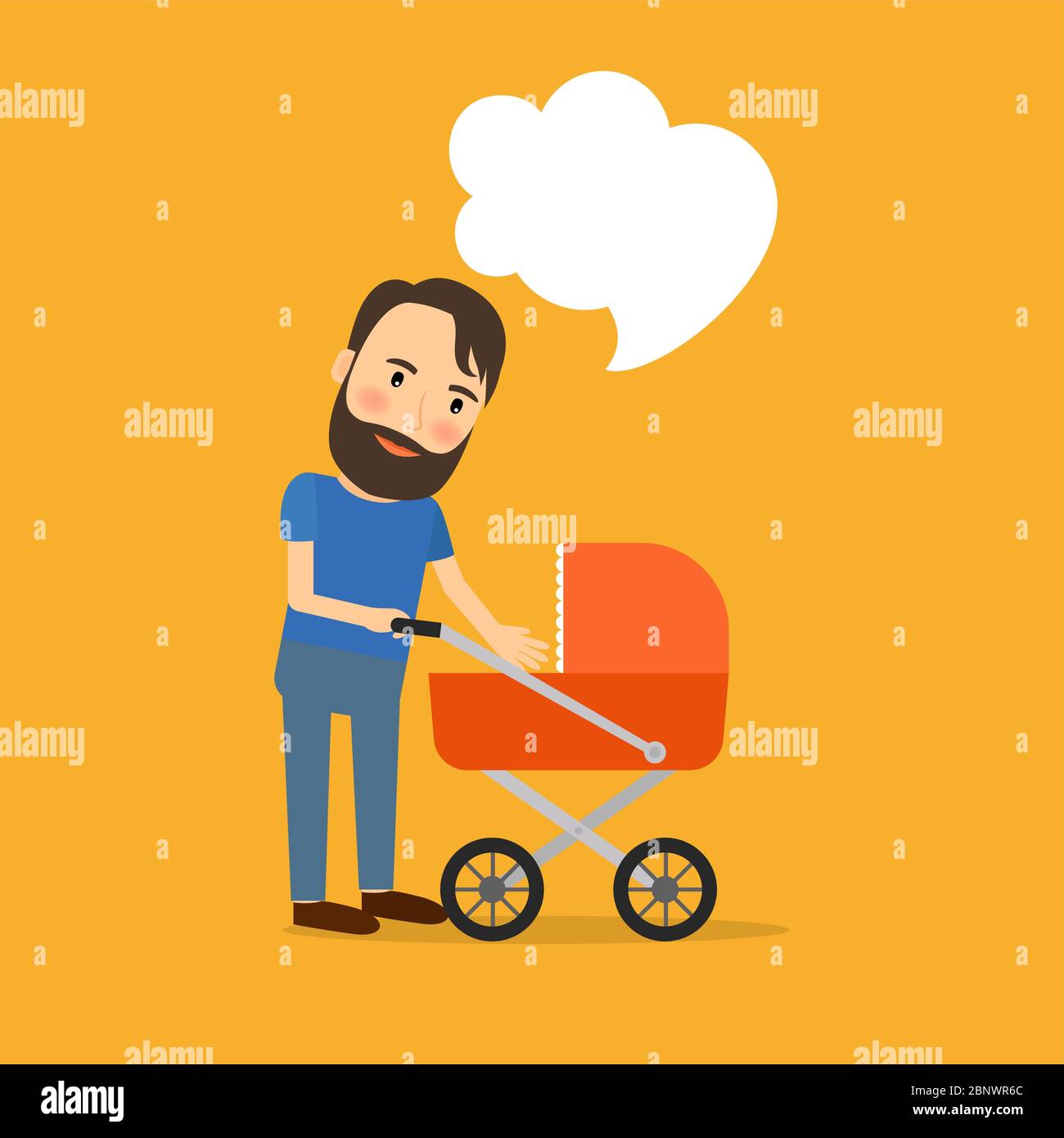 Father care for the child cartoon icon. Vector illustration Stock ...