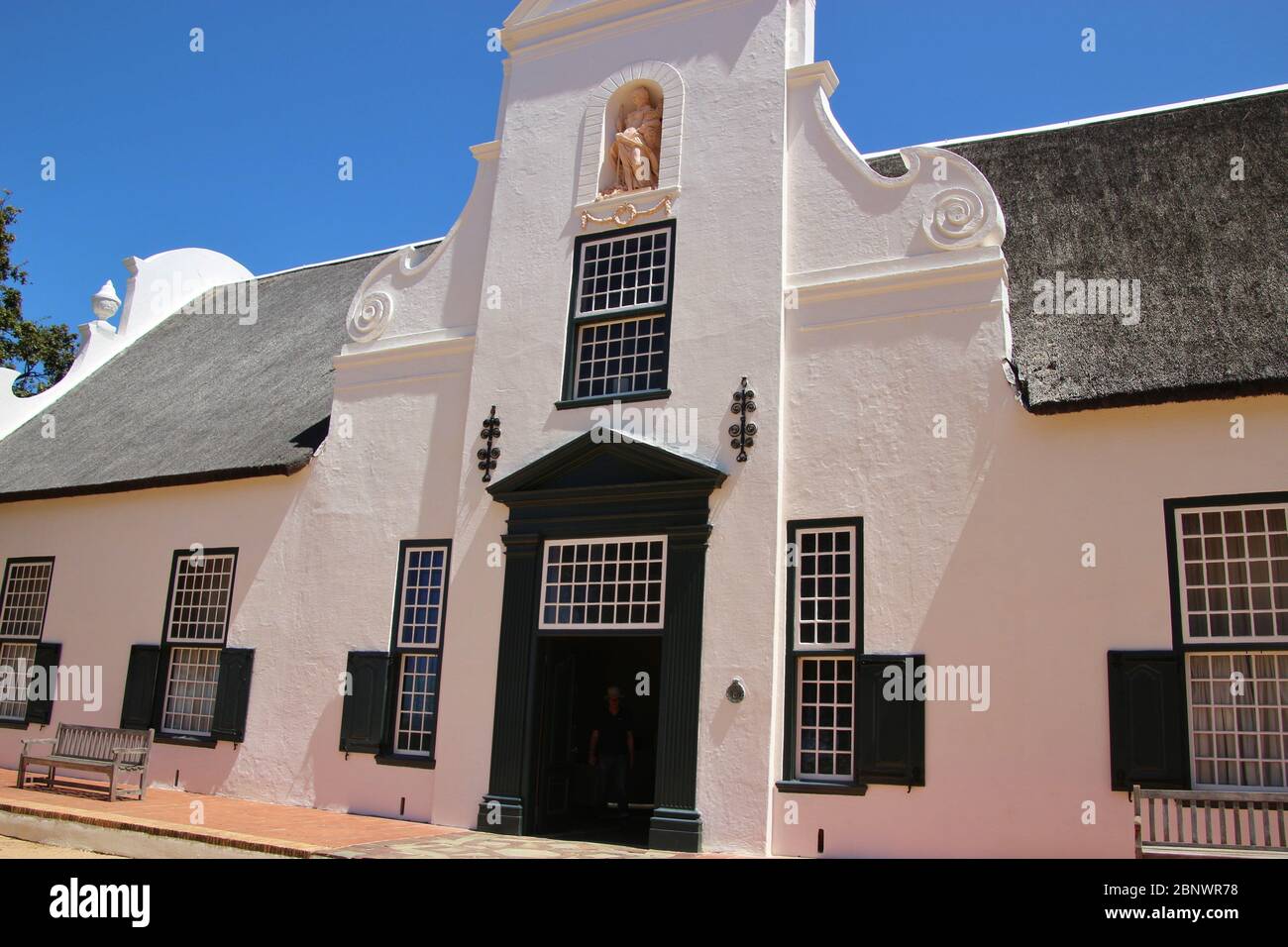 Main building of a winery, located in Constantia, near Cape Town, South ...
