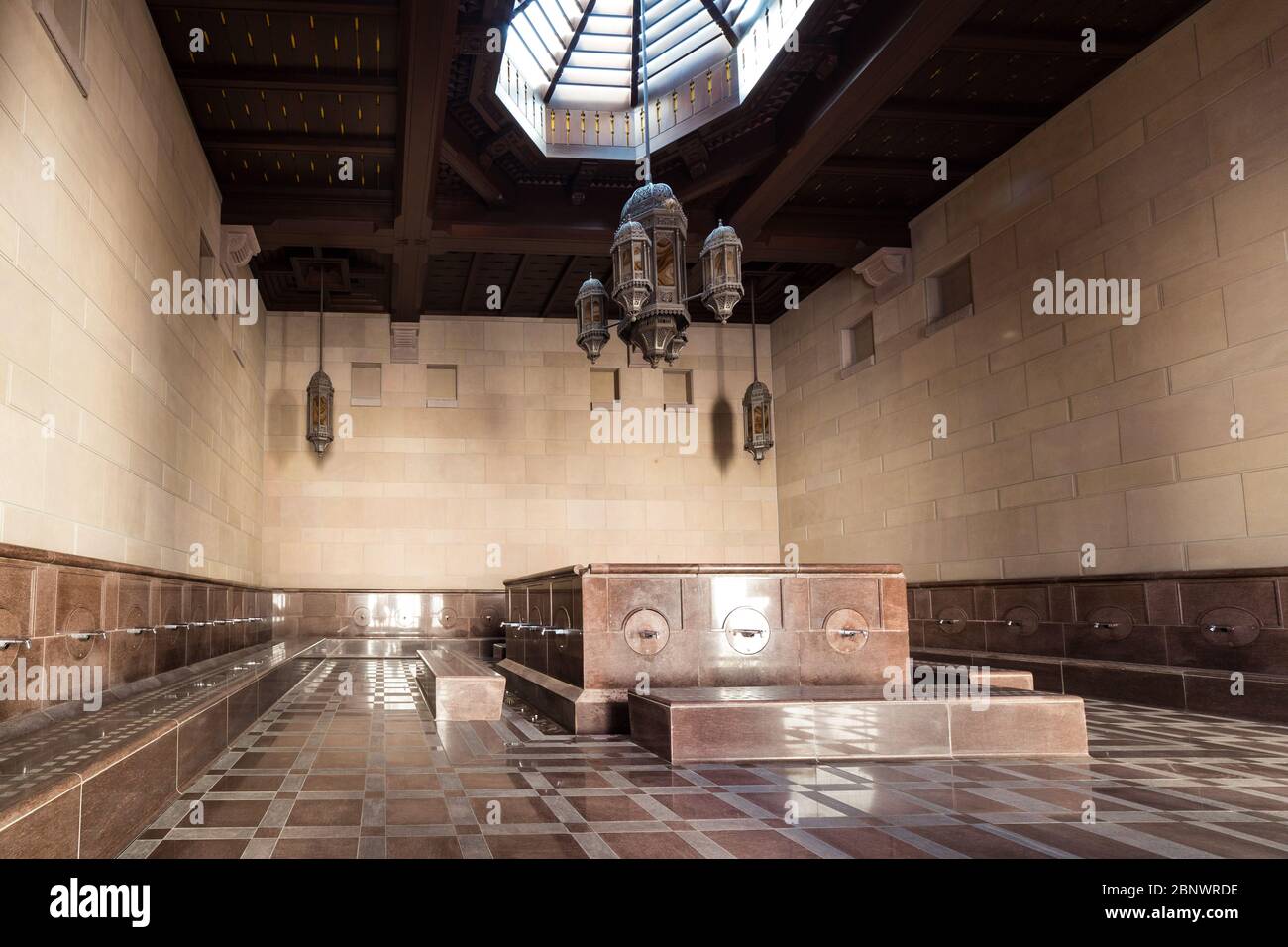MUSCAT, OMAN - NOVEMBER 30, 2017: pavilion for the ablutions in Sultan ...