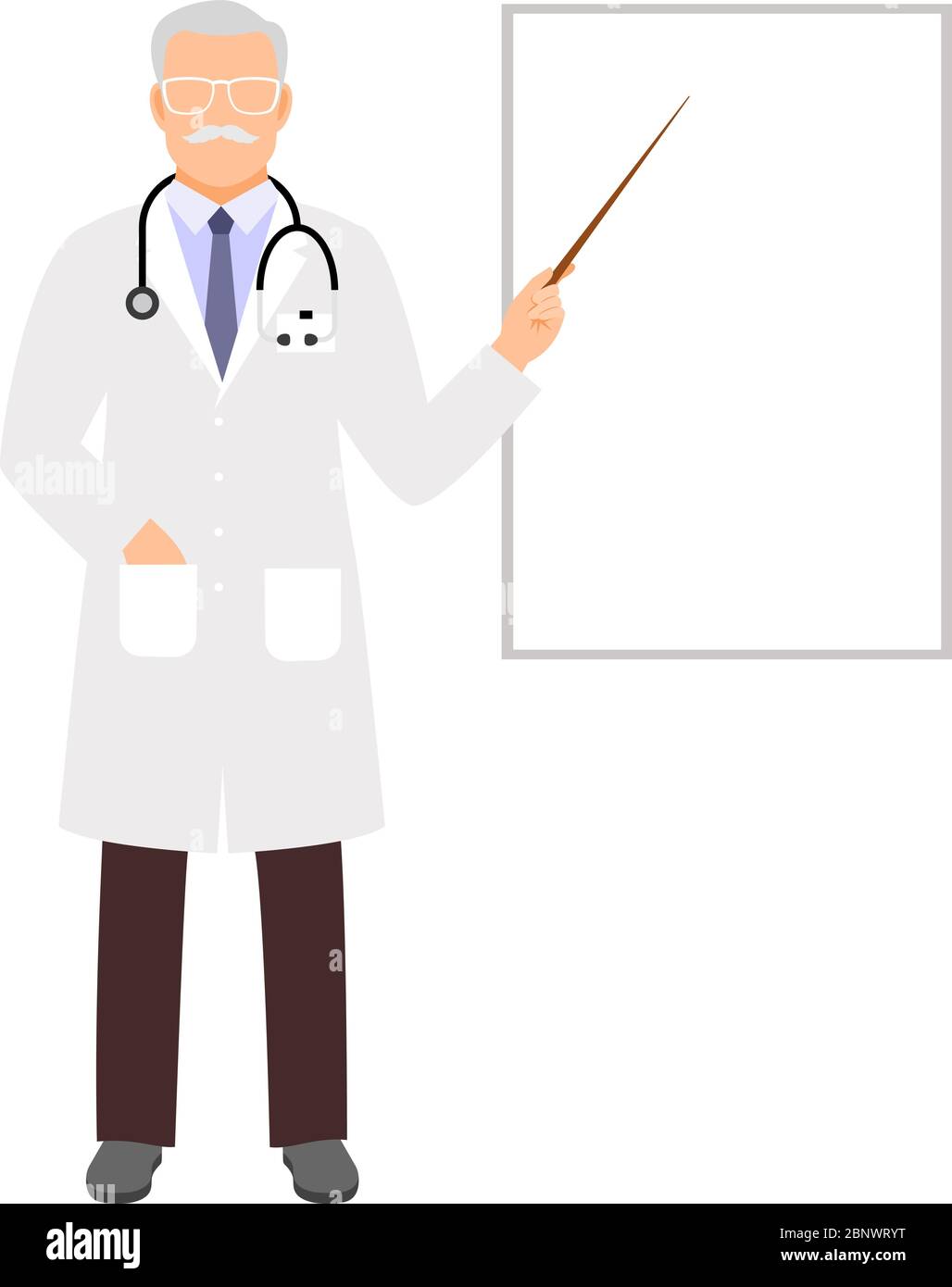 Doctor presentation. Medical lecture, physician teaching and showing on ...