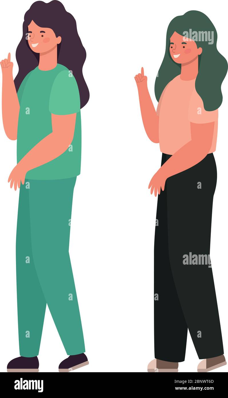 Female doctor and woman avatar vector design Stock Vector Image & Art ...