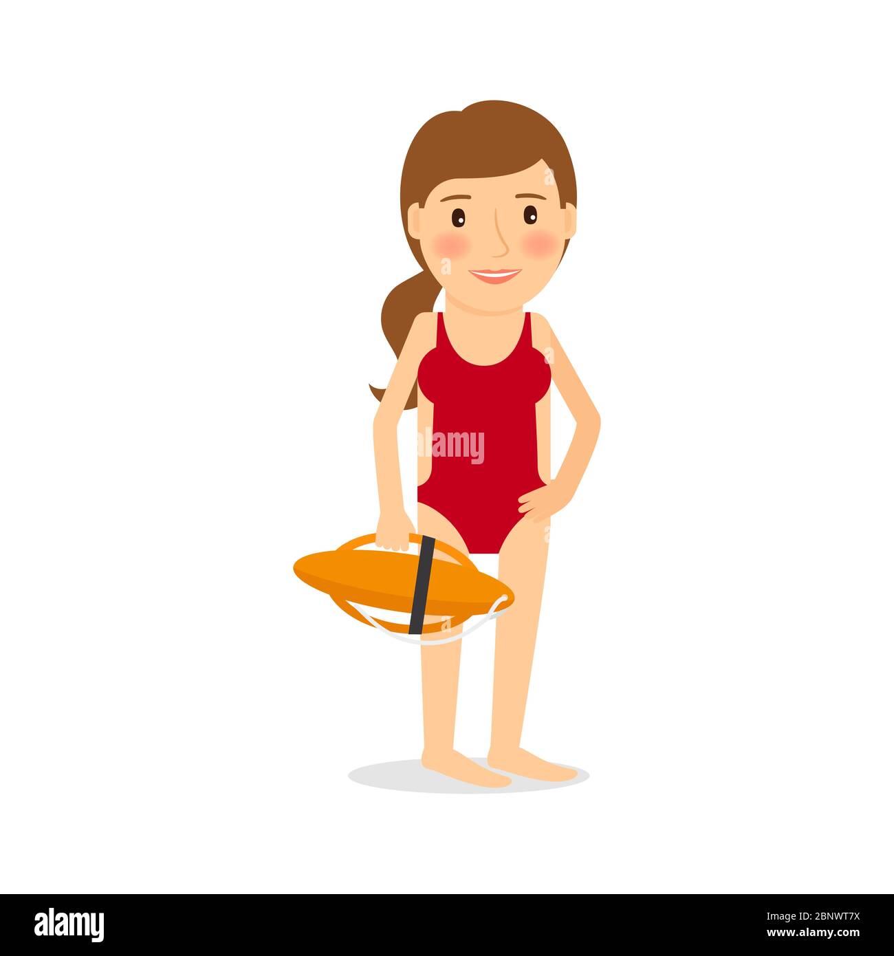 Portrait female lifeguard Stock Vector Images - Alamy