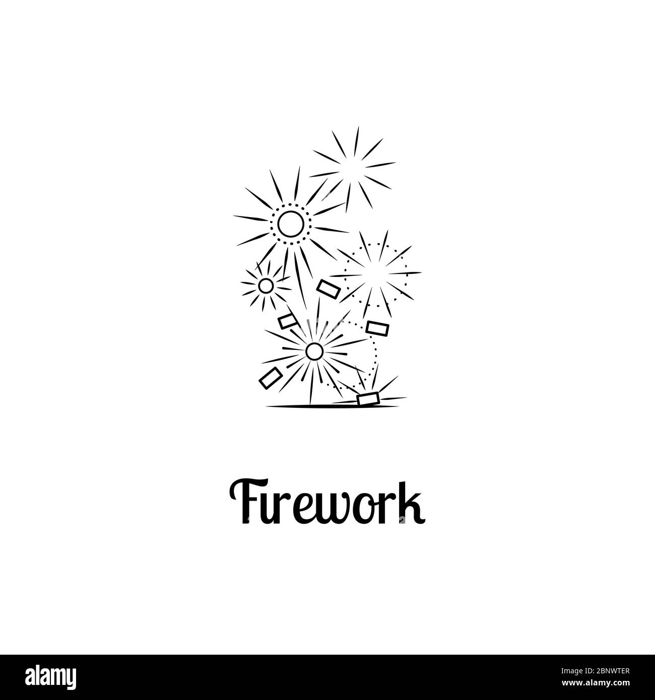 Firework company logo design on white background. Vector illustration ...