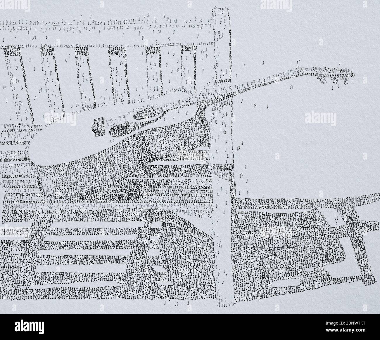 Acoustic guitar drawing hi-res stock photography and images - Alamy