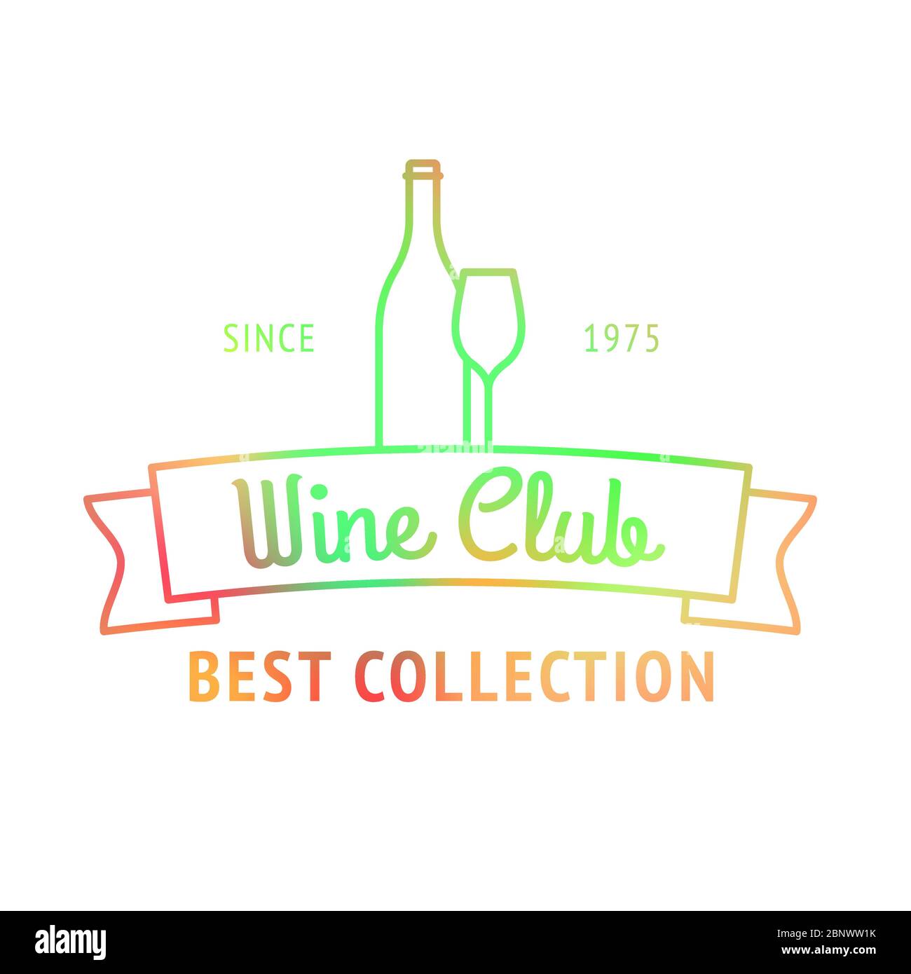 Wine club, best collection colorful logo vctor illustration Stock ...